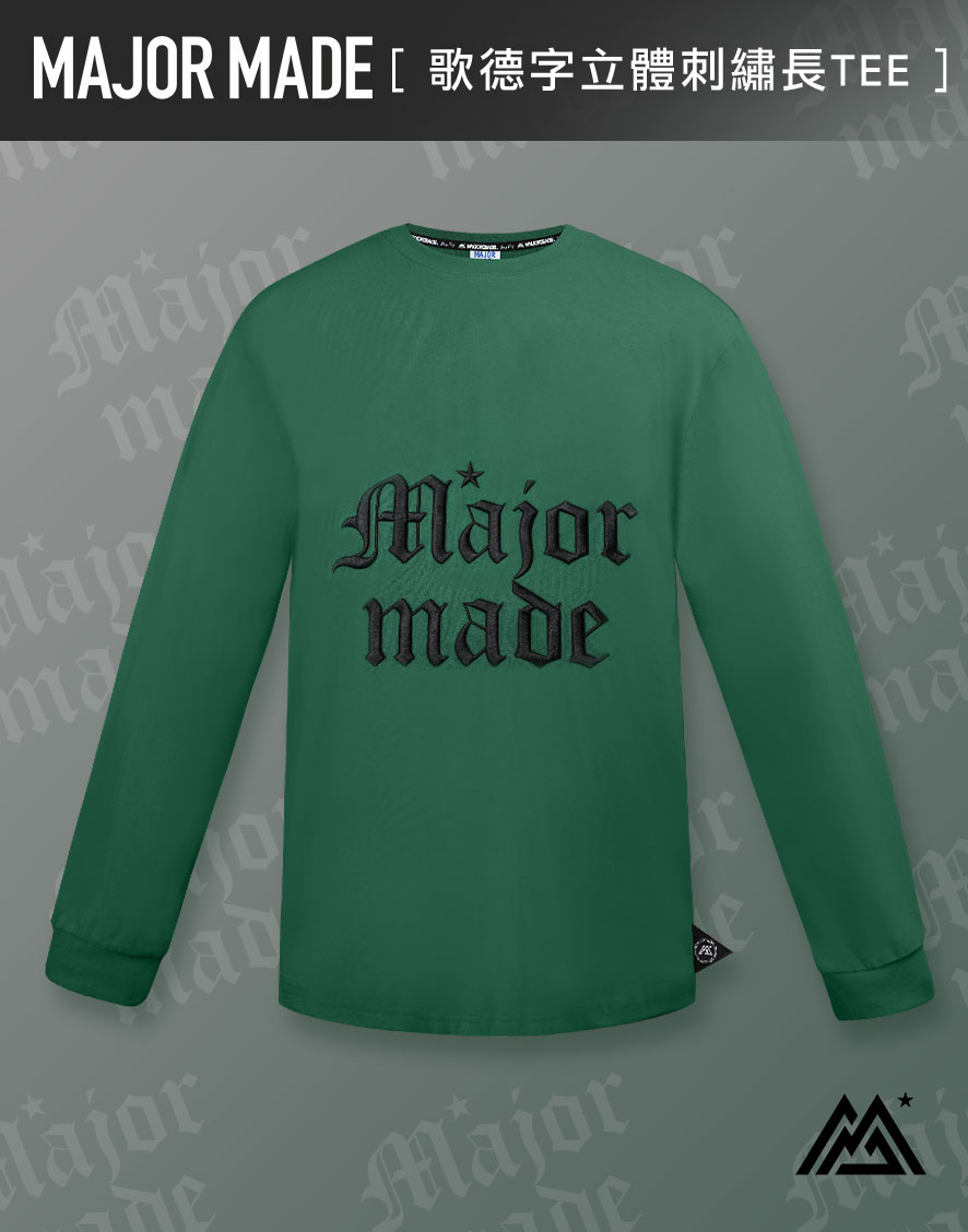 哥德字刺繡長TEE | MAJOR MADE