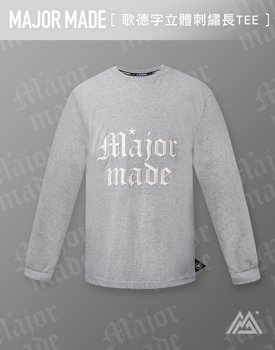 哥德字刺繡長TEE | MAJOR MADE