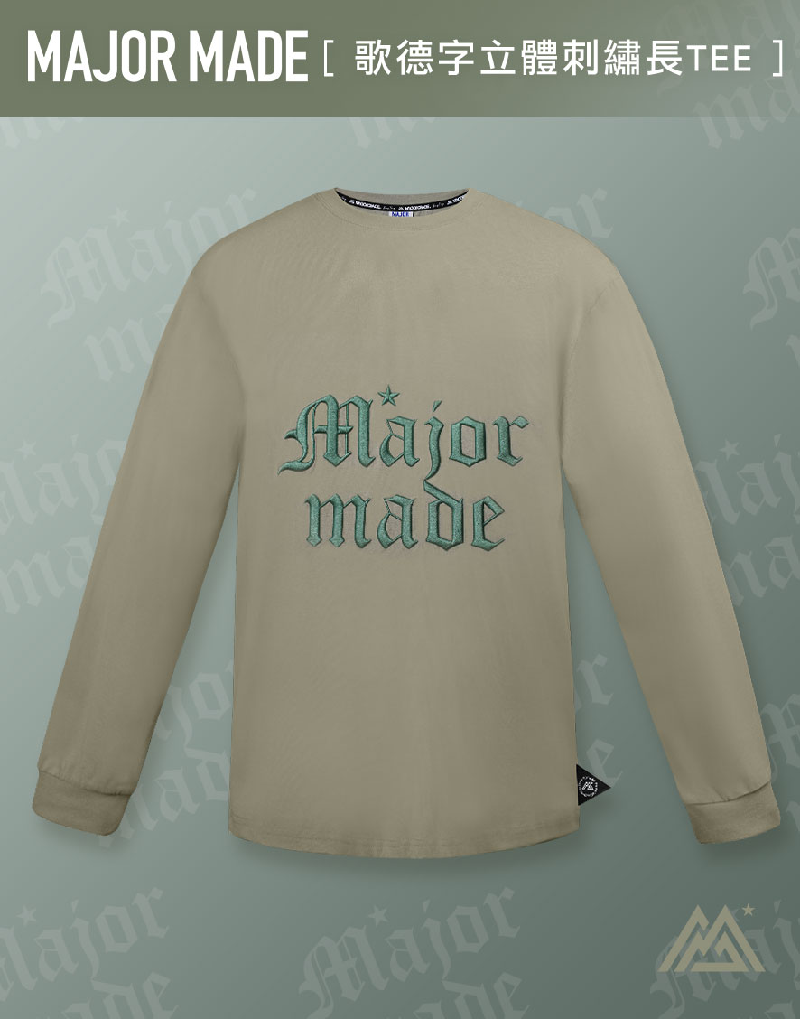 哥德字刺繡長TEE | MAJOR MADE