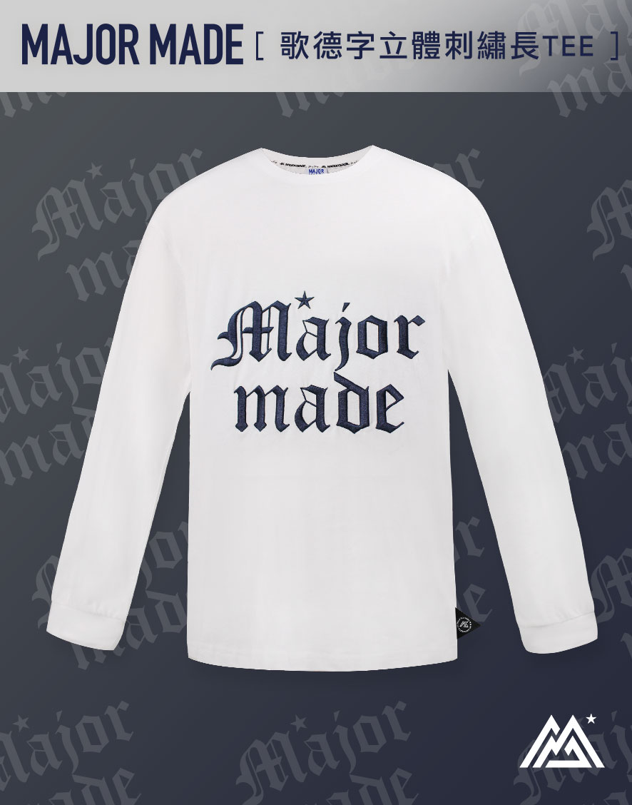 哥德字刺繡長TEE | MAJOR MADE