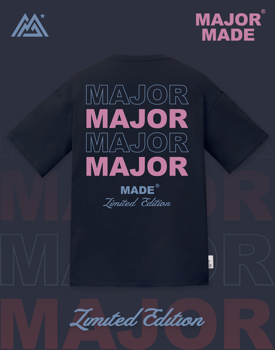 四排感字母泡泡膠短TEE | MAJOR MADE