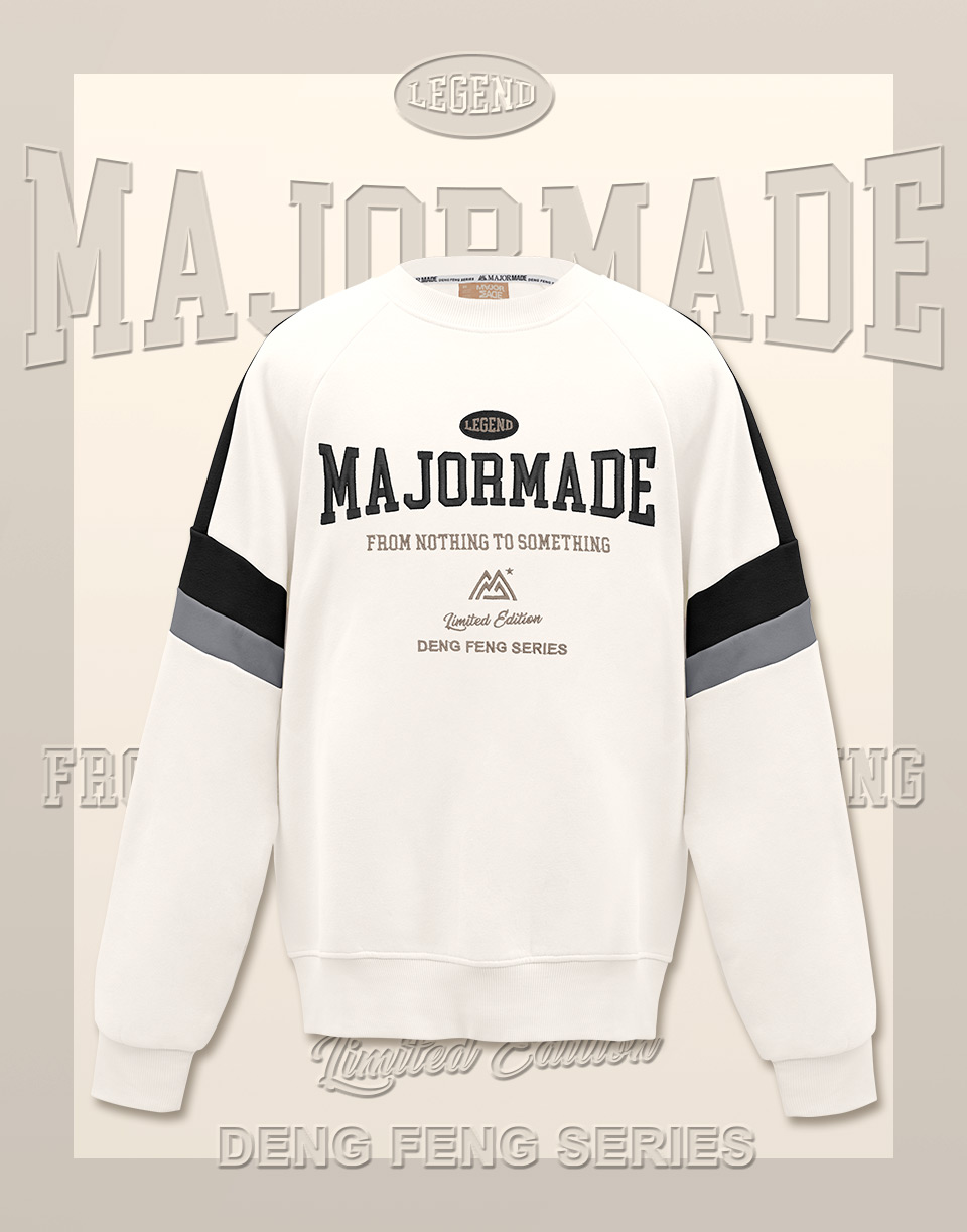 雙色袖拼接品牌大學TEE | MAJOR MADE