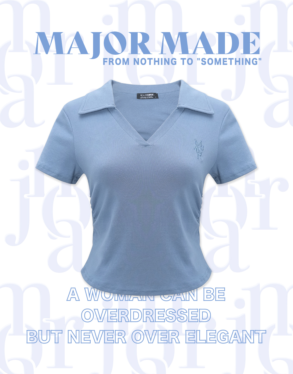 鎖鏈字抓皺V領POLO衫 | MAJOR MADE