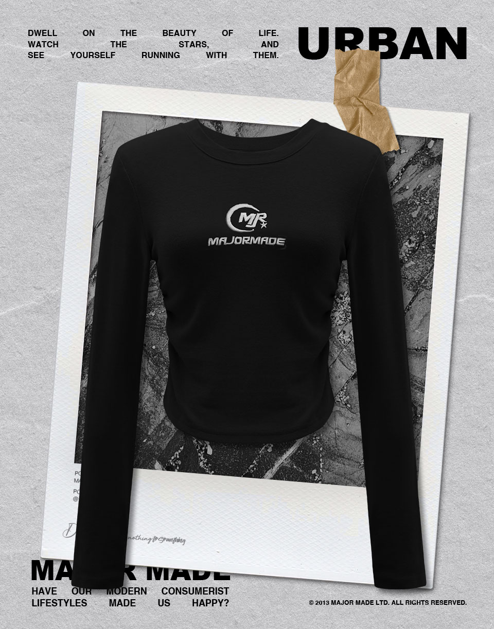 圓領修身刺繡長TEE | MAJOR MADE